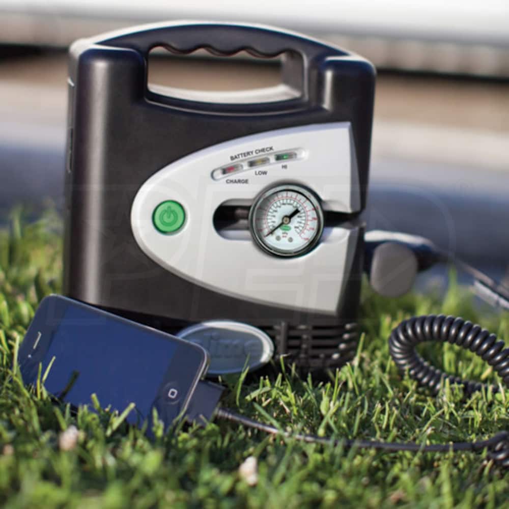 Slime 40033 Cordless Rechargeable Inflator 12V & 120V