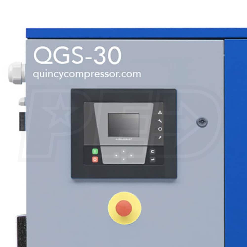 Quincy 4152016772 QGS 30-HP 120-Gallon Rotary Screw Compressor 208-230 ...