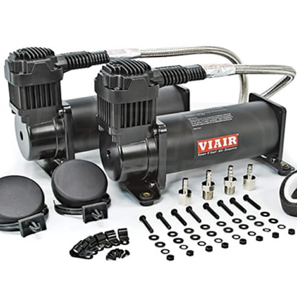 VIAIR 44442 Dual 444C 12-Volt 200-PSI High-Performance Value Pack Air Compressor Kit - Stealth ...