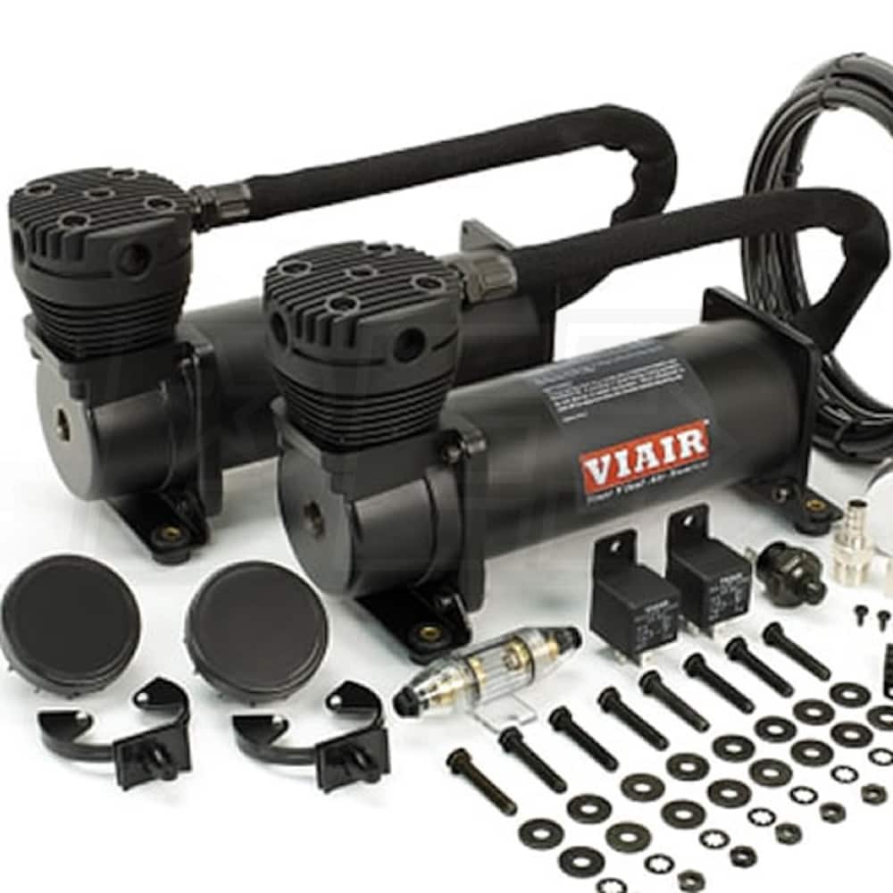 VIAIR 48042 Dual 480C 12-Volt 200-PSI Value Pack Air Compressor Kit - Stealth Black 100% Duty ...