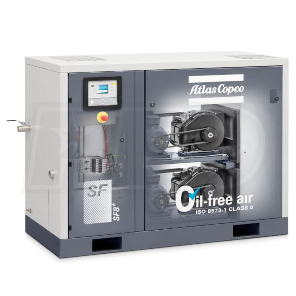 Atlas Copco 8153603785 SF22+ AP HC 7.5-HP To 30-HP Tankless Oil-Free Multi Scroll Air Compressor ...