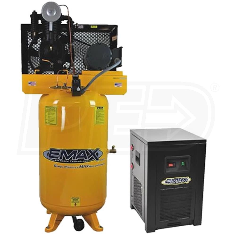 EMAX EP05V080I3PKG-208 Industrial Plus 5-HP 80-Gallon Two-Stage Air ...