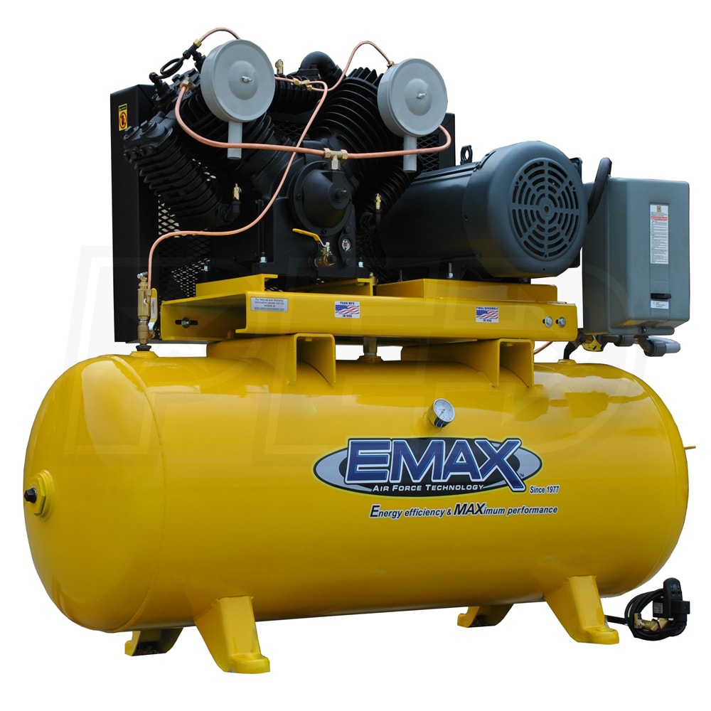 EMAX EP07H080V3-230 Industrial Plus 7.5-HP 80-Gallon Two-Stage Air ...
