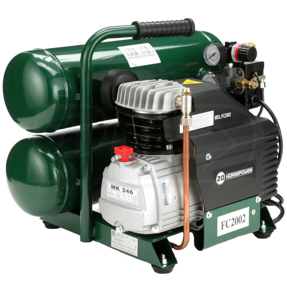 Rolair FC2002 The Bull 2-HP 4.3-Gallon Contractor Twin Stack Air Compressor