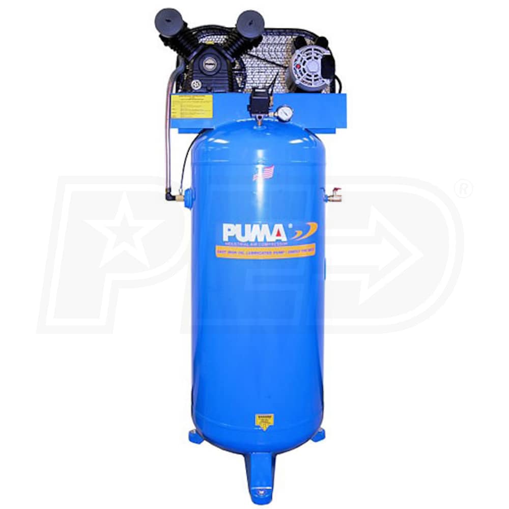 Puma PK6060V-SD 3-HP 60-Gallon Belt Drive Single-Stage Air Compressor ...
