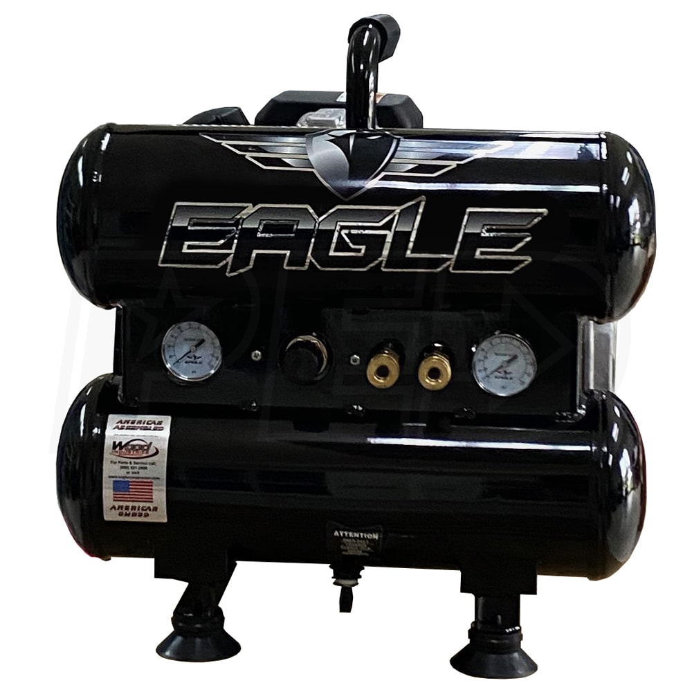 Eagle TS50G 5-HP 4-Gallon Gas Twin Stack Air Compressor w/ Honda GC160 ...