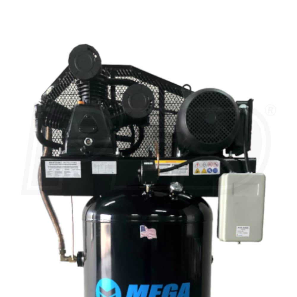 MEGA Compressor MP-5080VC MEGA 5-HP 80-Gallon Two-Stage Air Compressor ...