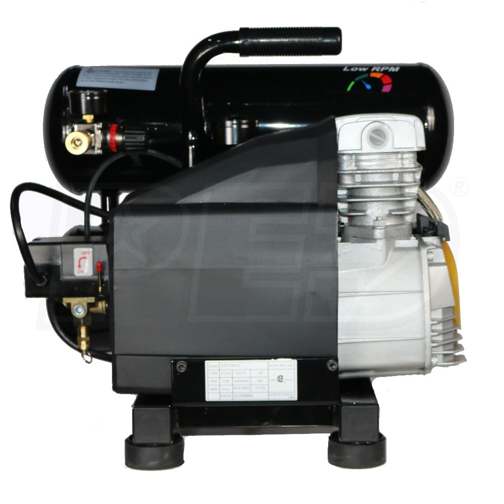 MEGA Compressor MP-2004T MEGA 2-HP 4-Gallon Twin Stack Air Compressor 4 ...