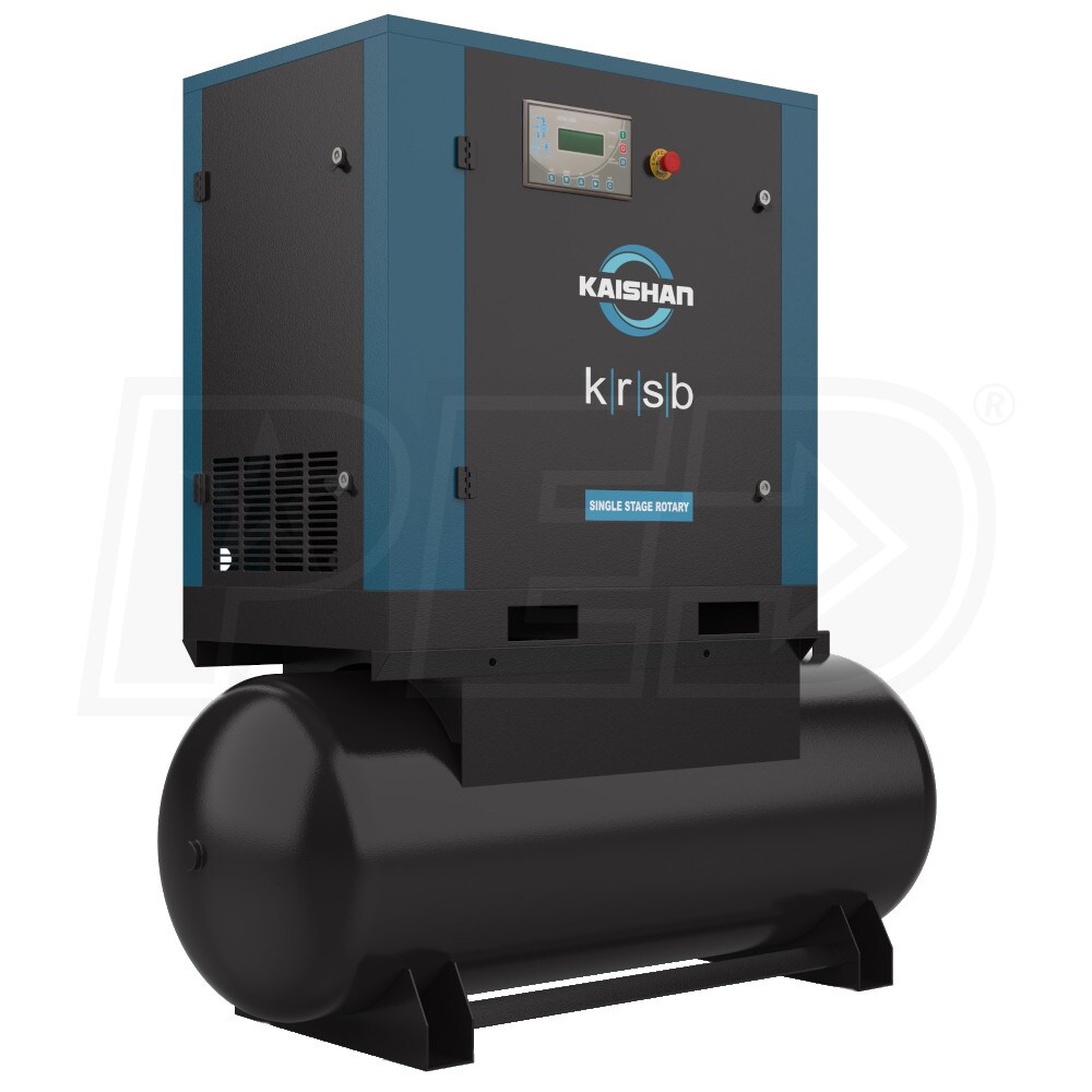 Kaishan KRST-005A4F4S8U 5-HP 120-Gallon Rotary Screw Air Compressor ...