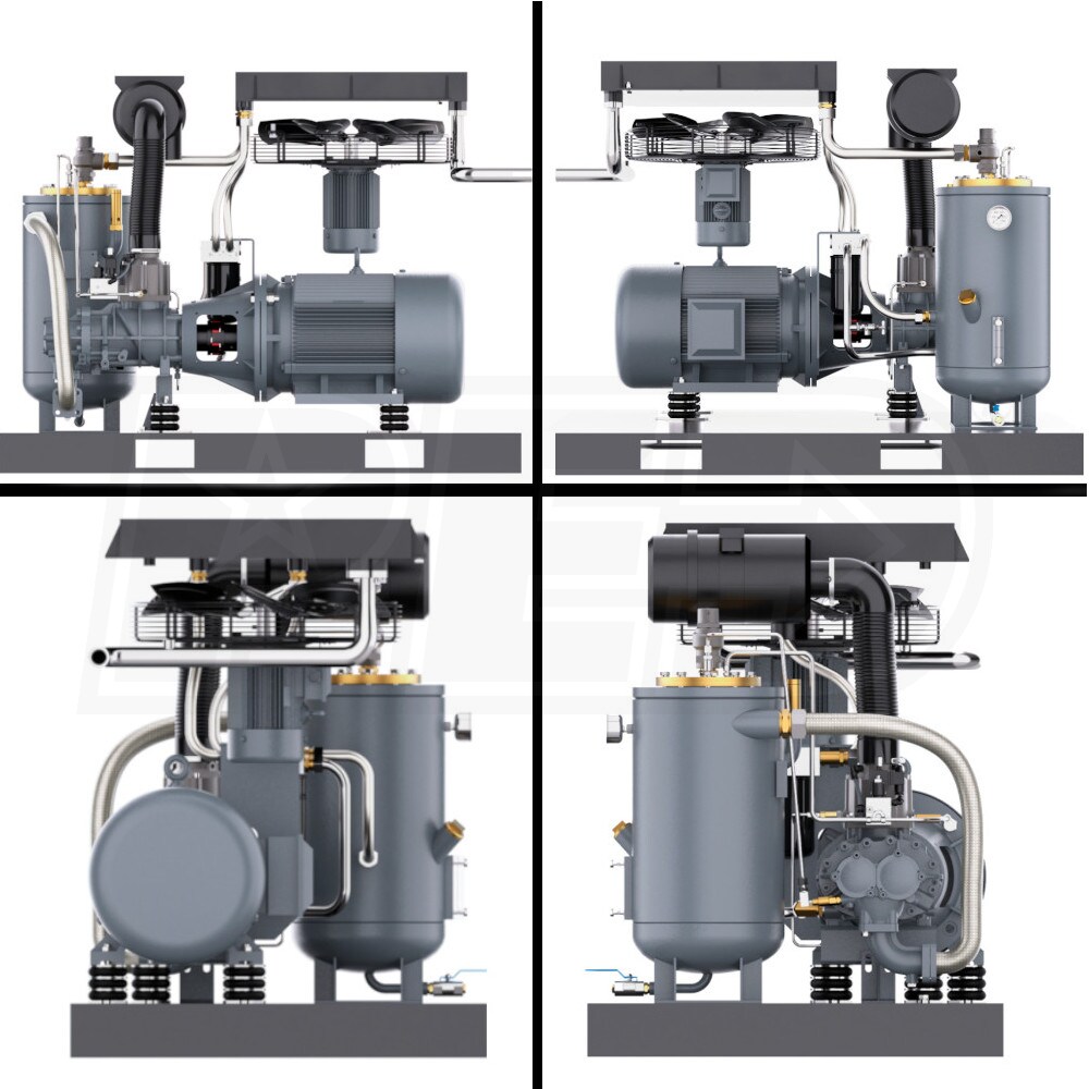 Kaishan KRSD-100A2F4S8U 100-HP Tankless Direct Drive Rotary Screw Air ...