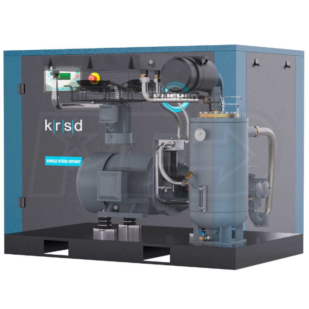 Kaishan KRSD-100A2F4S8U 100-HP Tankless Direct Drive Rotary Screw Air ...