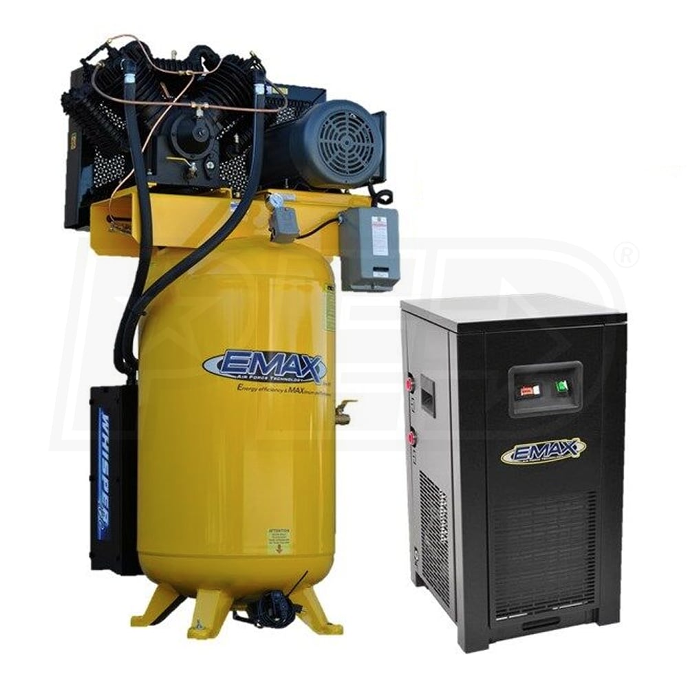 EMAX EP05V080I3PKG-460 Industrial Plus 5-HP 80-Gallon Two-Stage Air ...