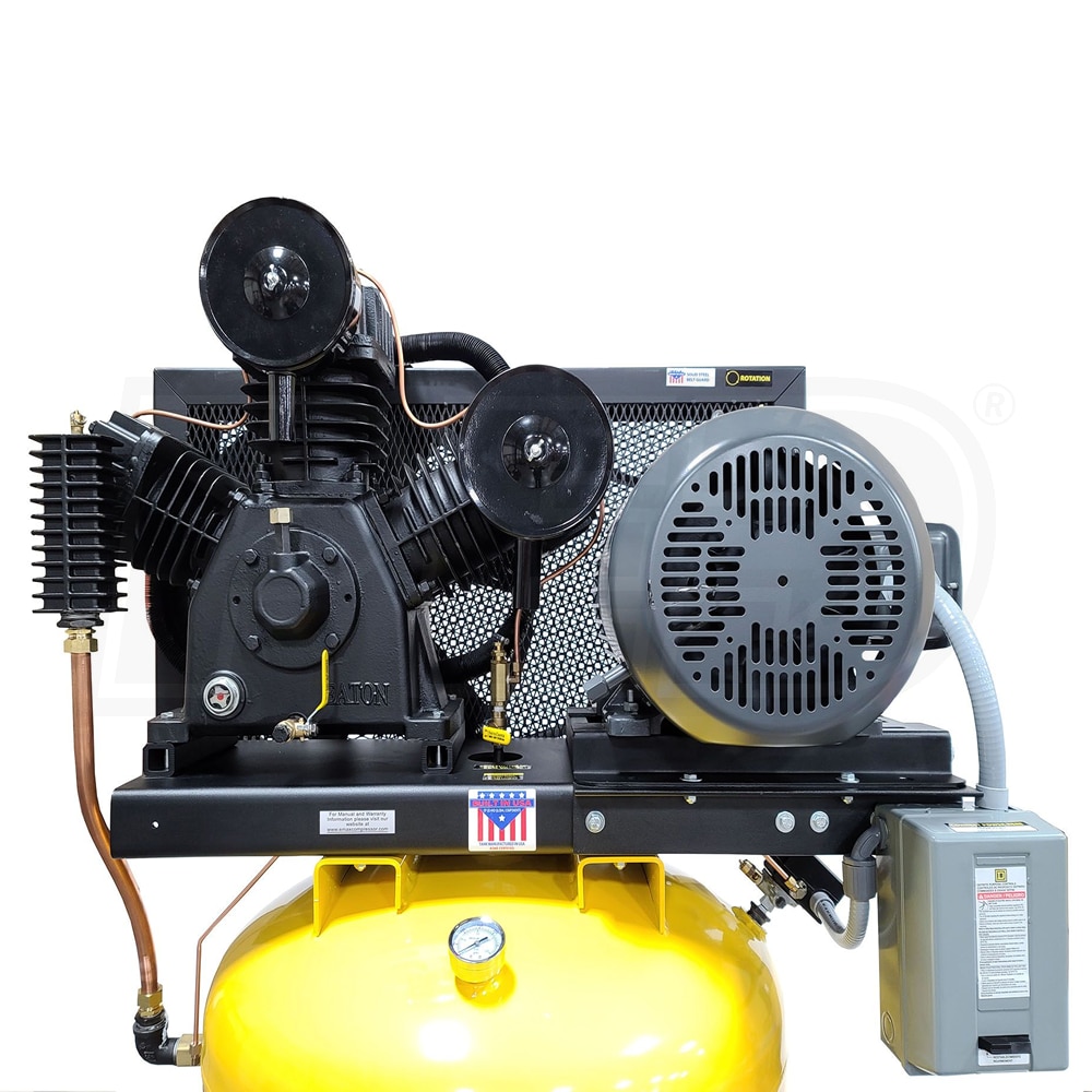 EMAX EP10V120Y3PKG-208 Industrial Plus 10-HP 120-Gallon Two-Stage Air ...