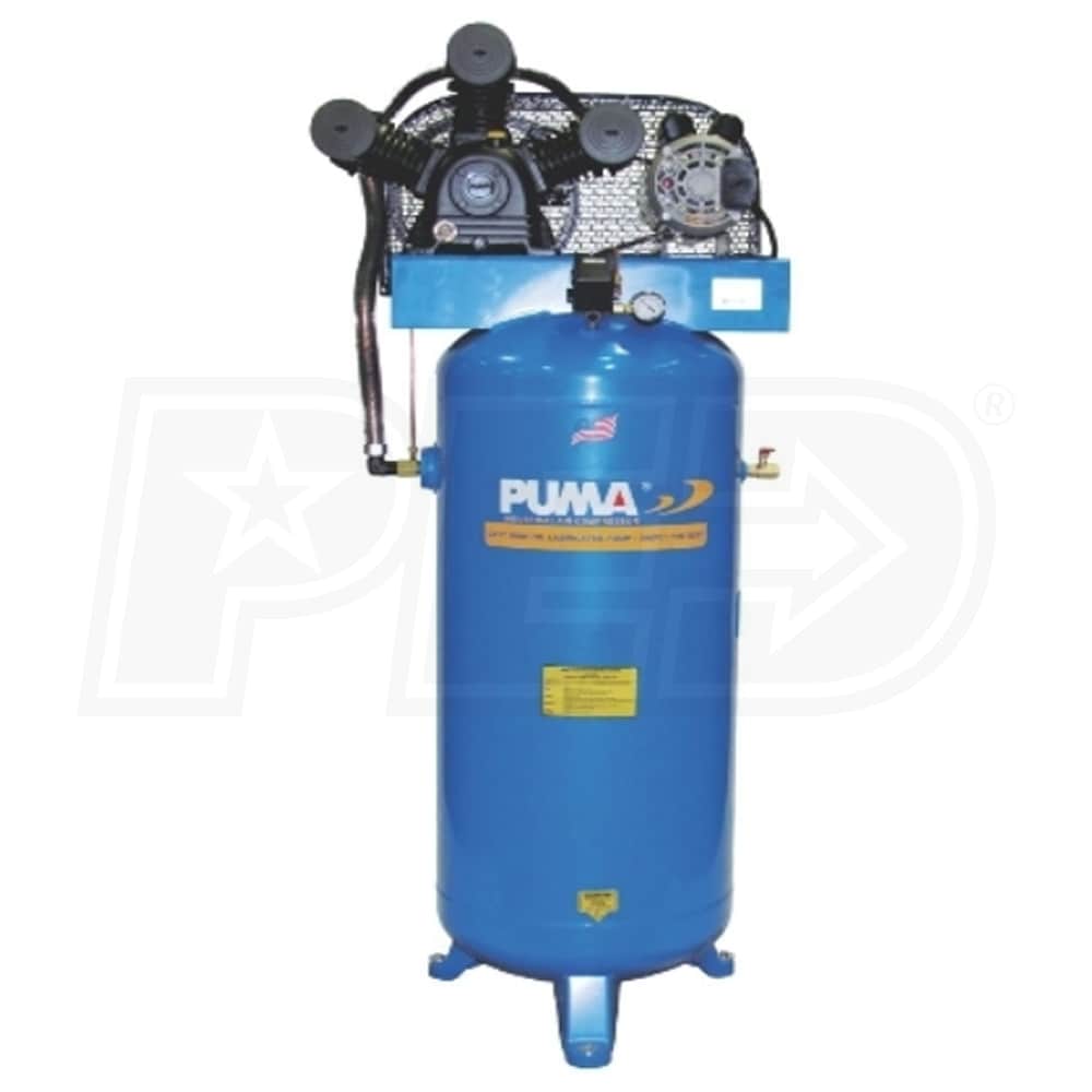 Puma PK7060V 6.5-HP 60-Gallon Belt Drive Single-Stage Air Compressor 208/230V 1-Phase
