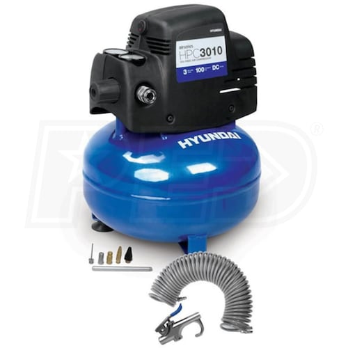 Hyundai Power Equipment HPC3010 Hyundai 3-Gallon Pancake Compressor w ...