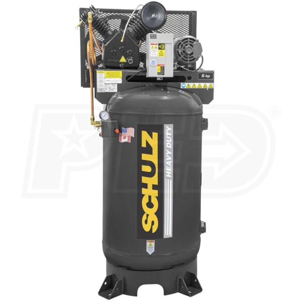 Schulz 932.9340-230-SD V-Series 580VV20X-3 5-HP 80-Gallon Two-Stage Air ...
