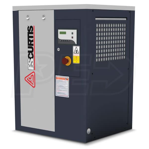 FS-Curtis SEG1046012B 10-HP Tankless Rotary Screw Air Compressor 460V 3 ...