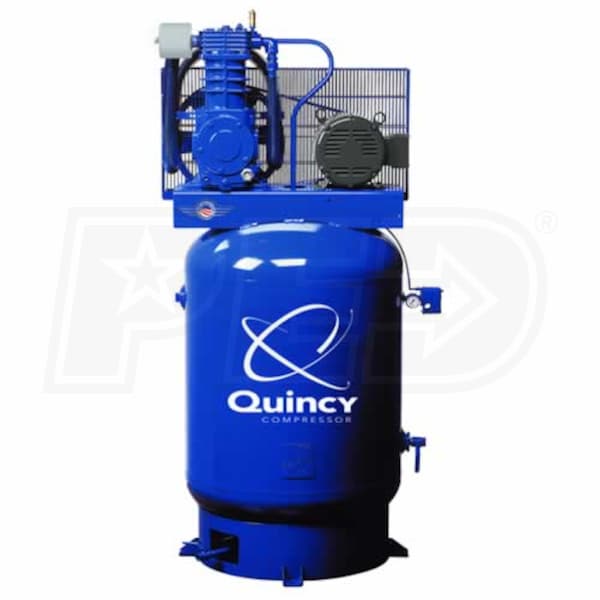 Quincy 2101C12VCBM MAX 10-HP 120-Gallon Two-Stage Air Compressor 230V 1 ...